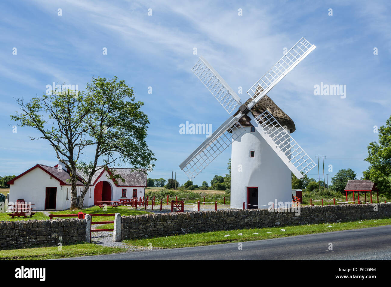 Old windmill museum in Elphin, County Rosscommon, Ireland Stock Photo ...