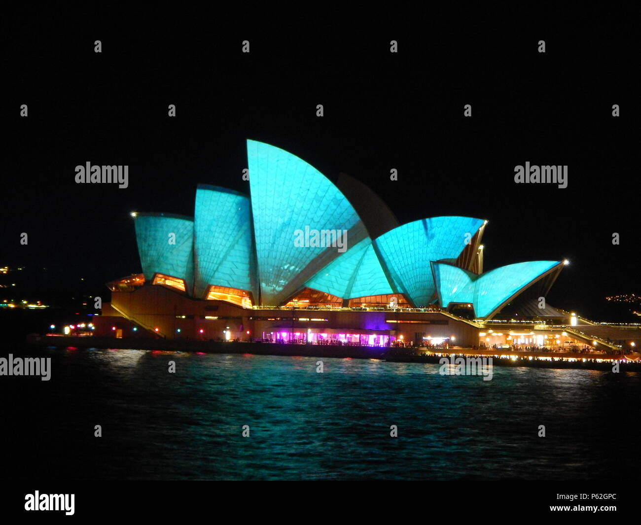 Opera House lit up for Vivid Sydney Stock Photo - Alamy