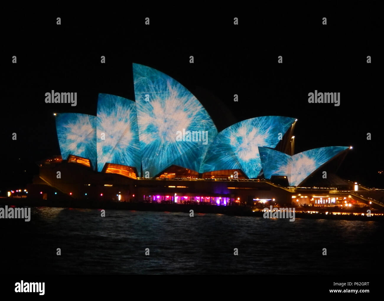 Opera House lit up for Vivid Sydney Stock Photo - Alamy