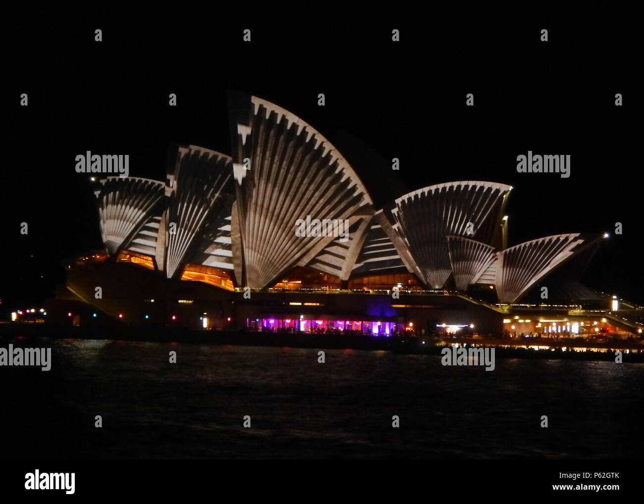 Opera House lit up for Vivid Sydney Stock Photo - Alamy