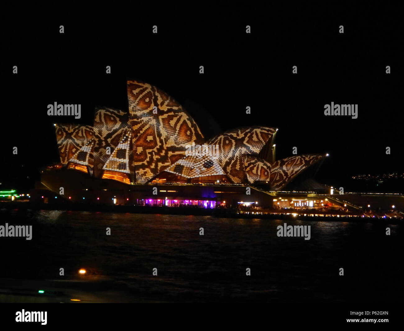 Opera House lit up for Vivid Sydney Stock Photo - Alamy