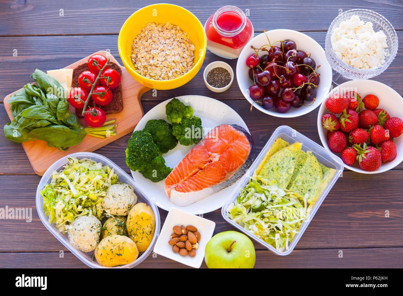 Set meal for the whole day Stock Photo - Alamy