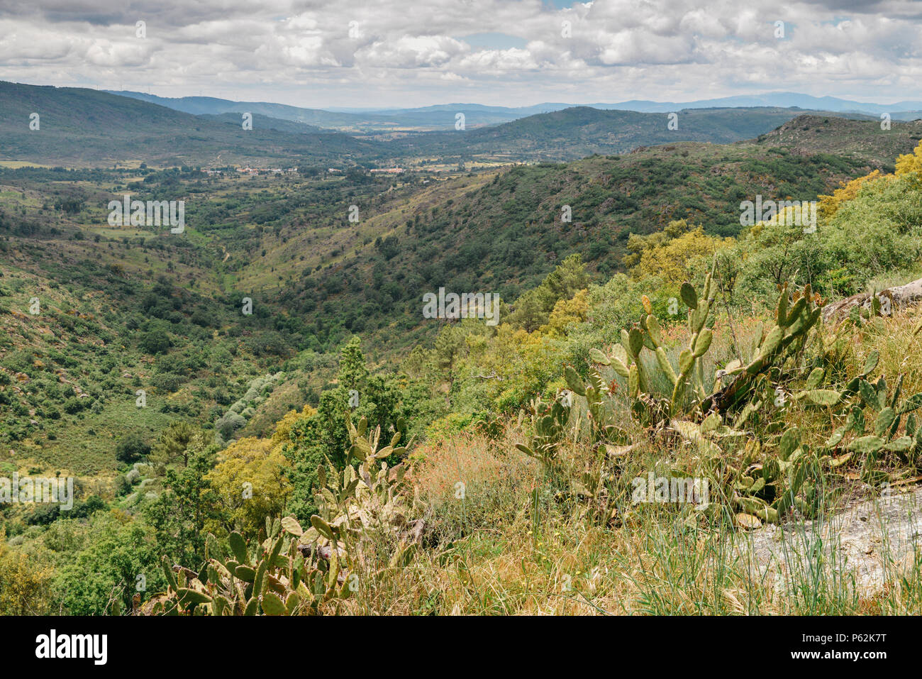 Landscape of the Serra da Estrela mountain range, in Sortelha, Portugal ...
