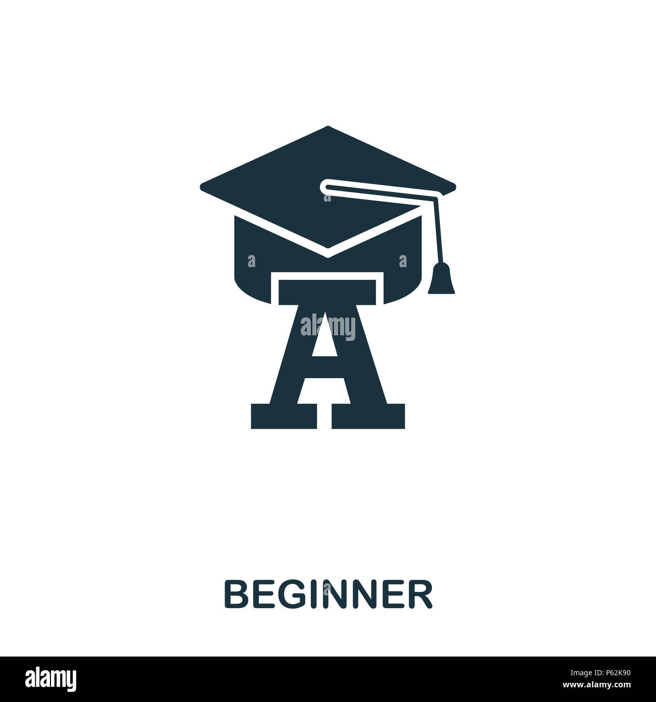 Beginner icon. Line style icon design. UI. Illustration of beginner ...