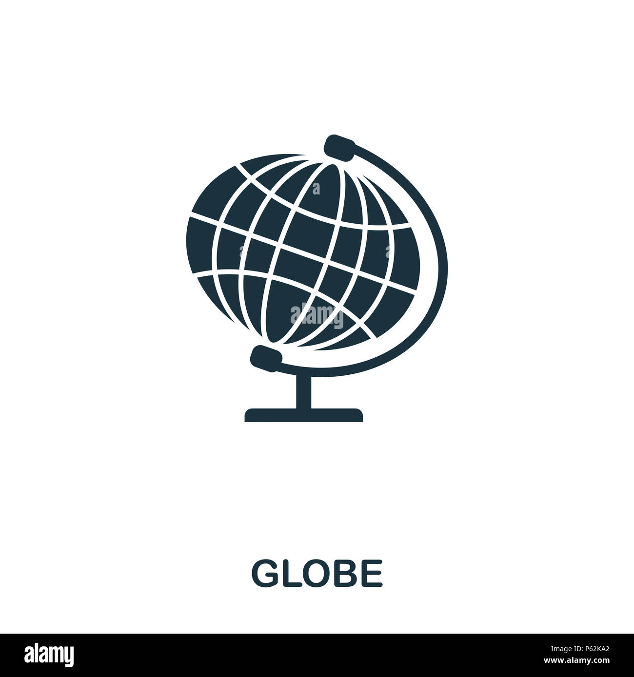 Globe icon. Line style icon design. UI. Illustration of globe icon ...