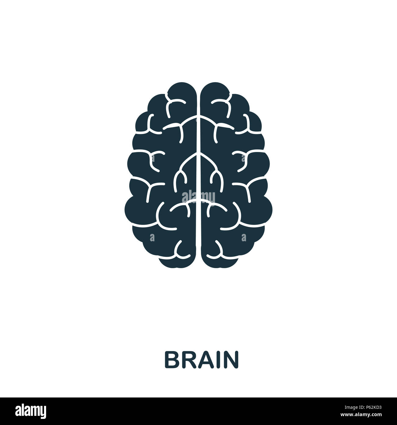 Brain icon. Line style icon design. UI. Illustration of brain icon ...