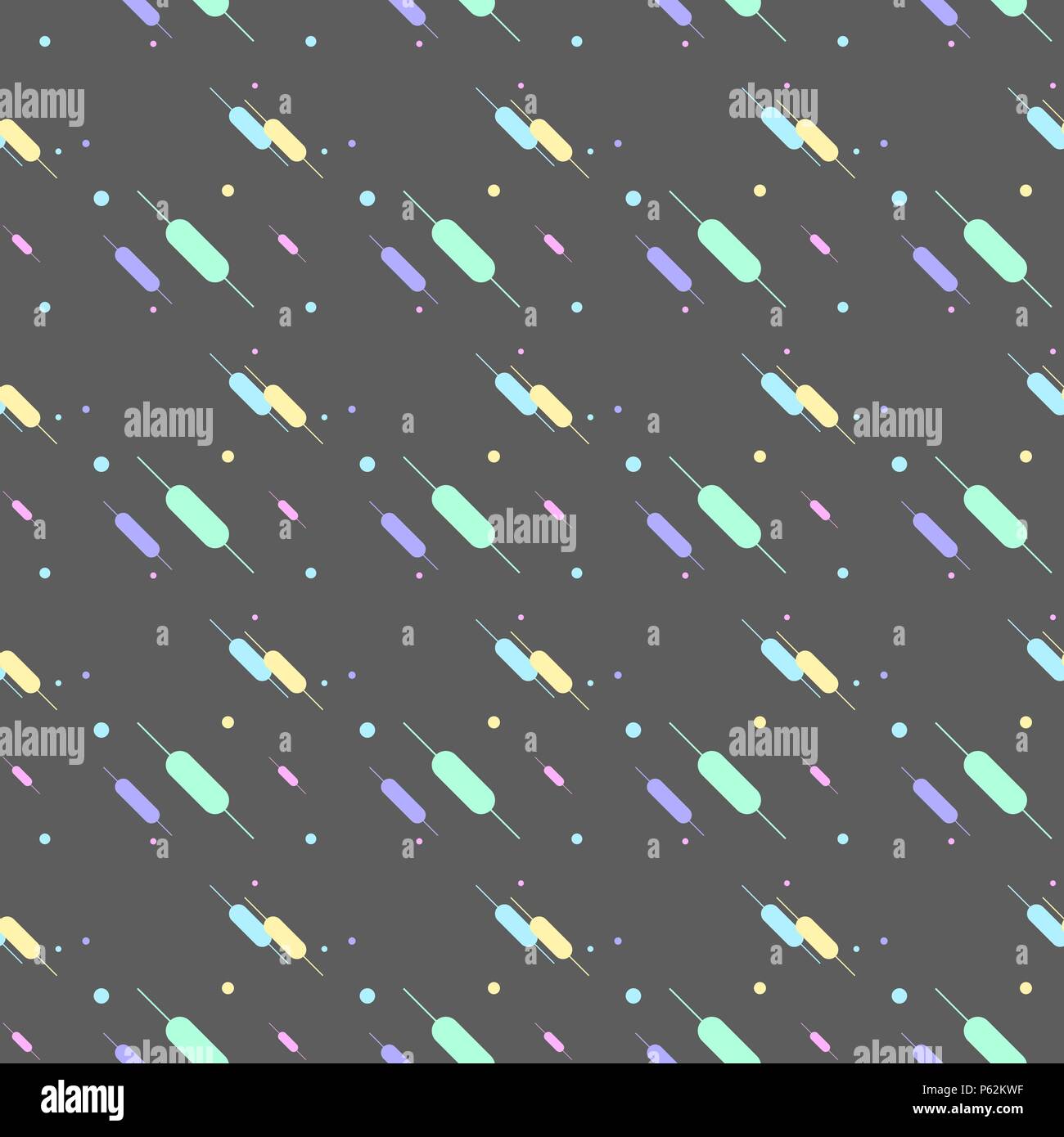 Festival seamless pattern with confetti. Repeating background, vector ...