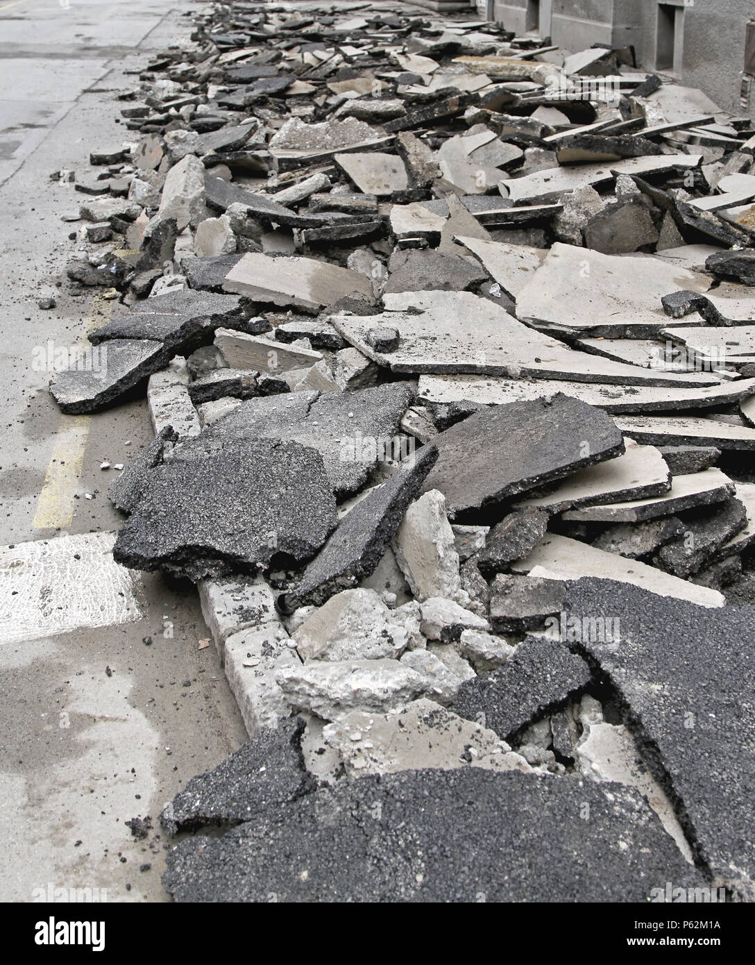 Massive Asphalt Pavement Damage With at Street Stock Photo - Alamy Massive Asphalt Pavement Damage With at Street Stock Photo - Alamy