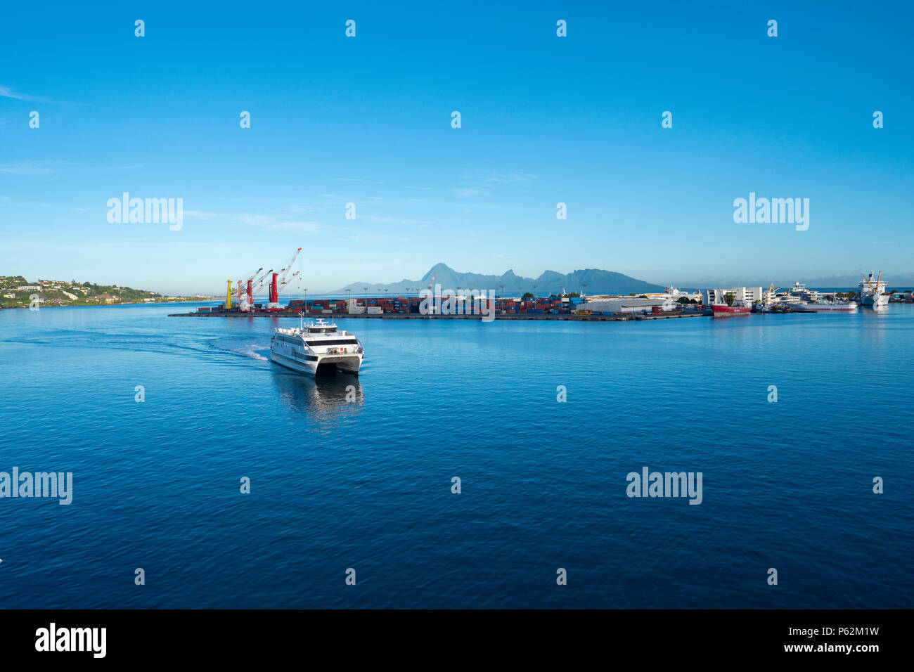 Moorea Ferry, Papeete, French Polynesia, South Pacific Stock Photo - Alamy