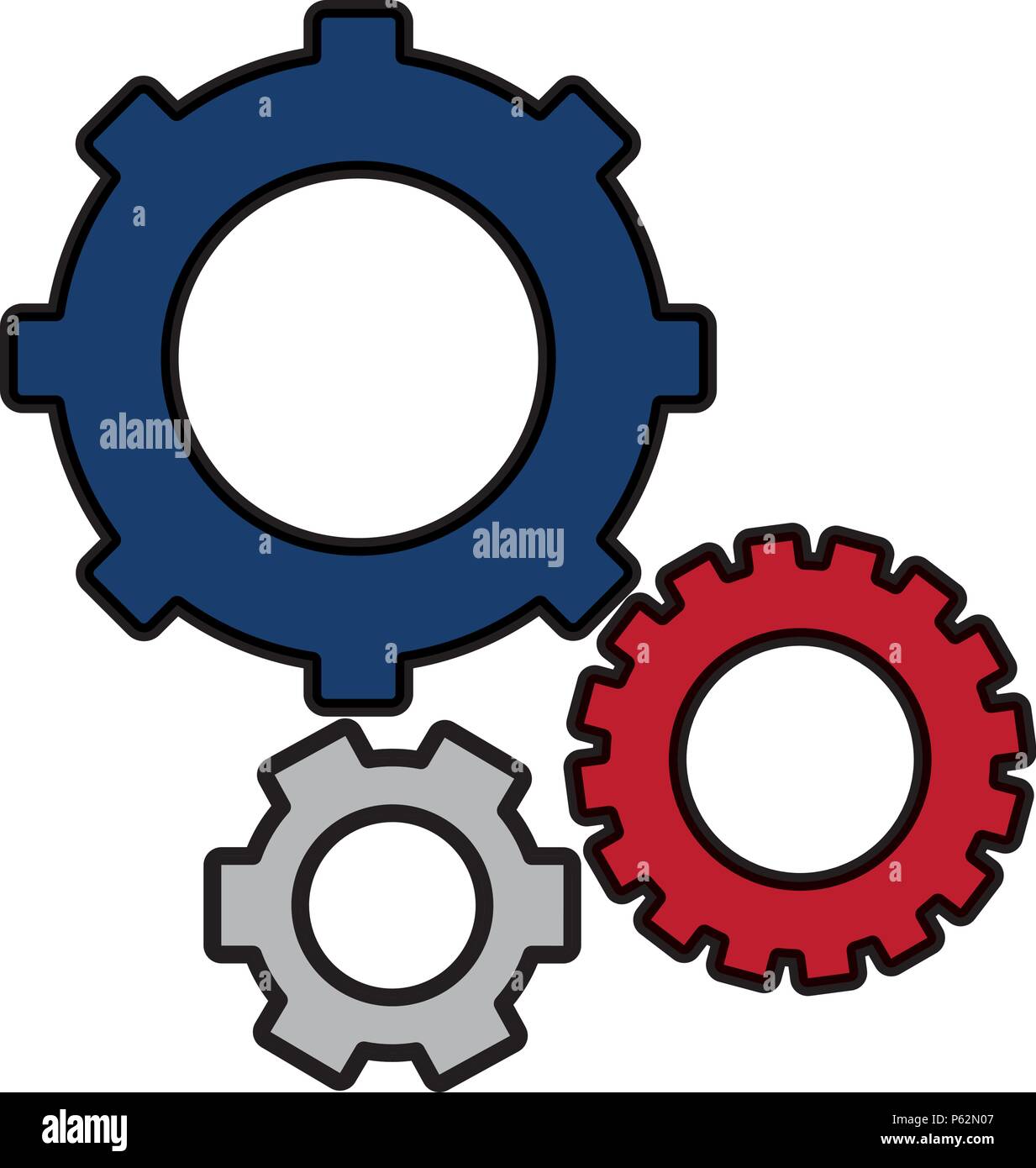 color engineering gears machinery industry proccess vector illustration ...
