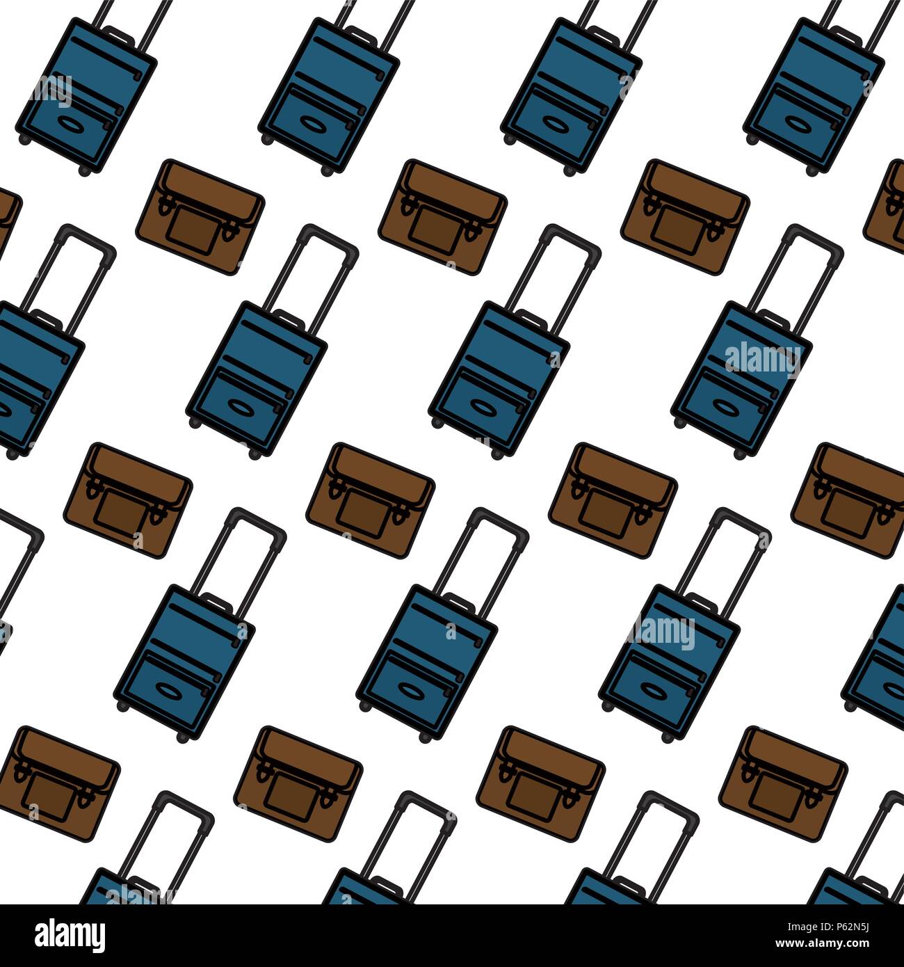 color travel luggage and bag object background vector illustration ...