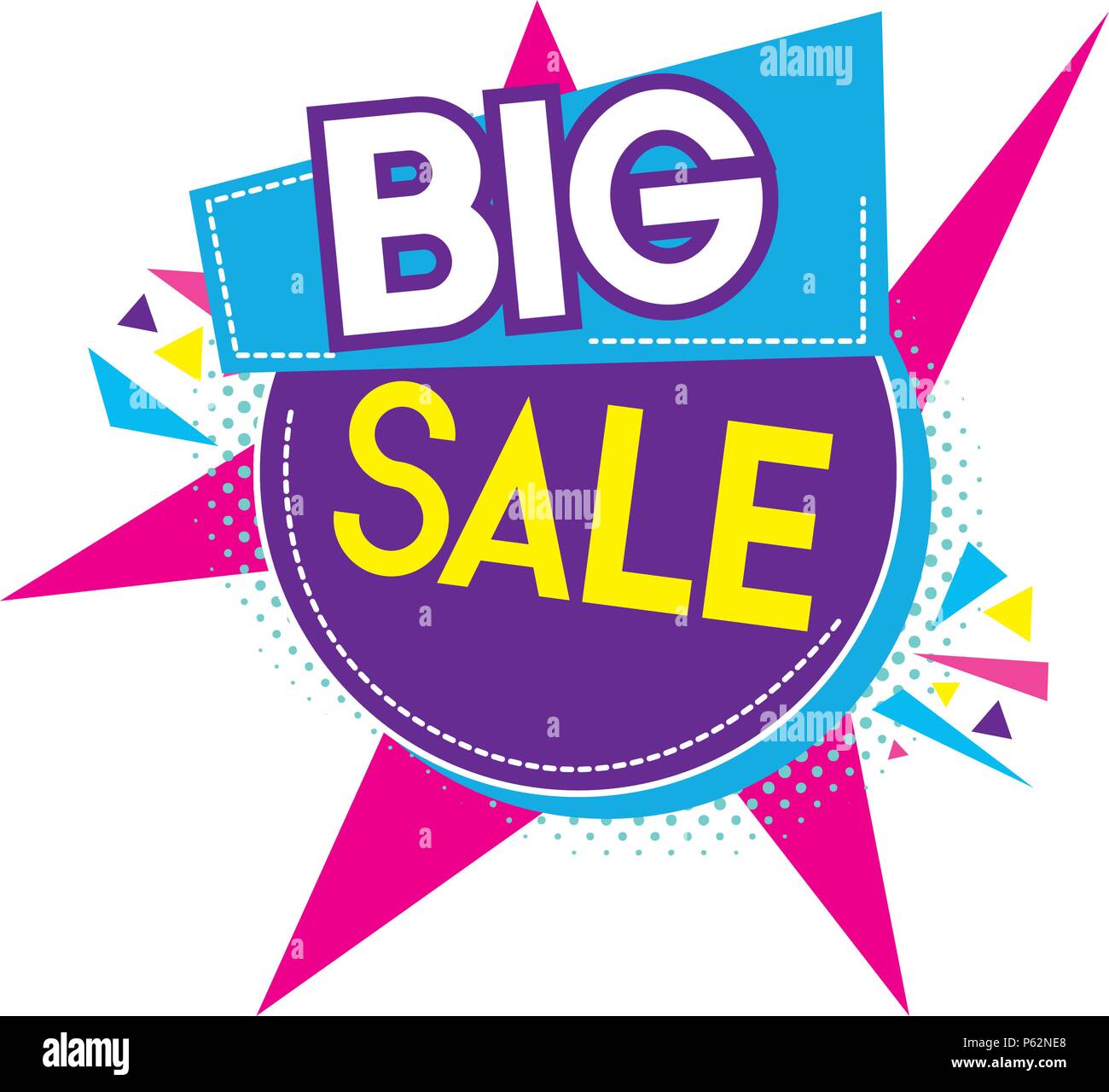 big offer sale label message vector illustration Stock Vector Image ...
