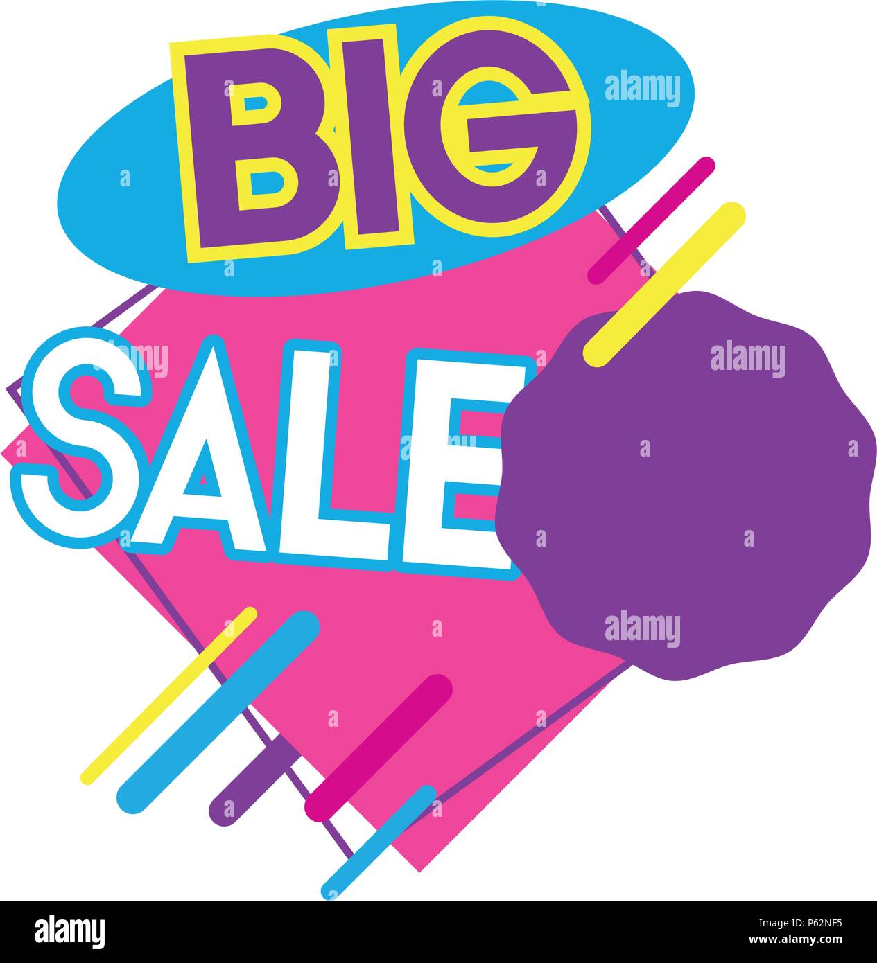 big offer sale tag style vector illustration Stock Vector Image & Art ...