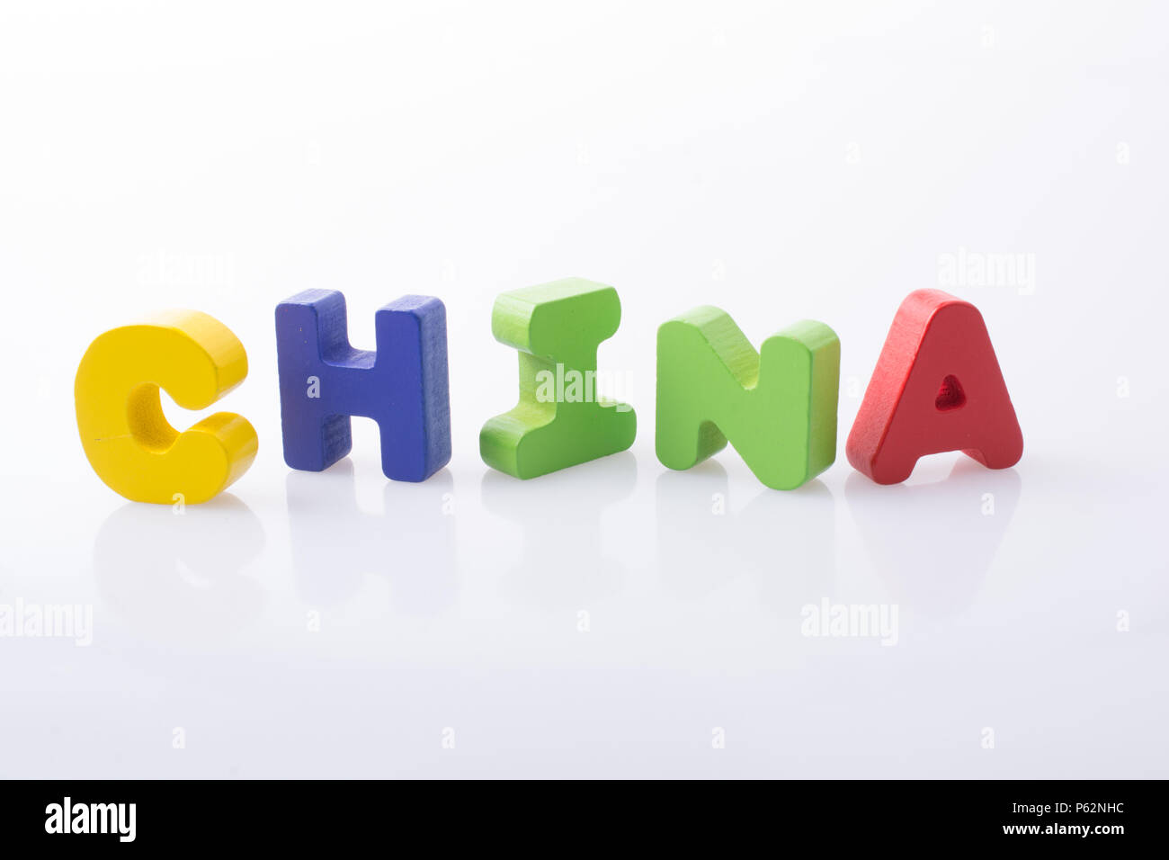 the word China written with colorful letter blocks Stock Photo - Alamy