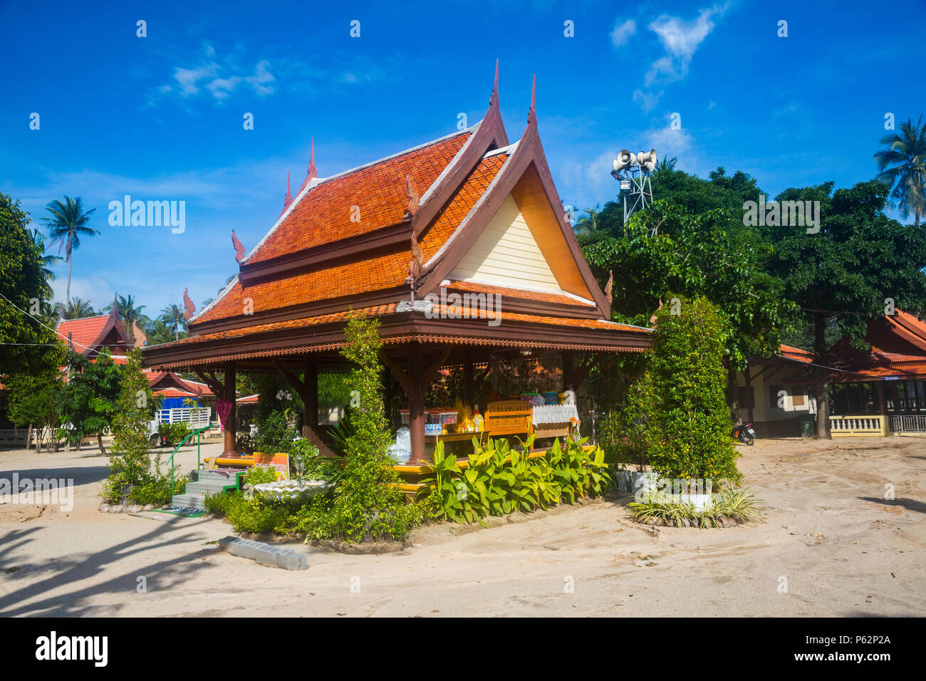 Buddhist temple in Koh Samui Stock Photo - Alamy