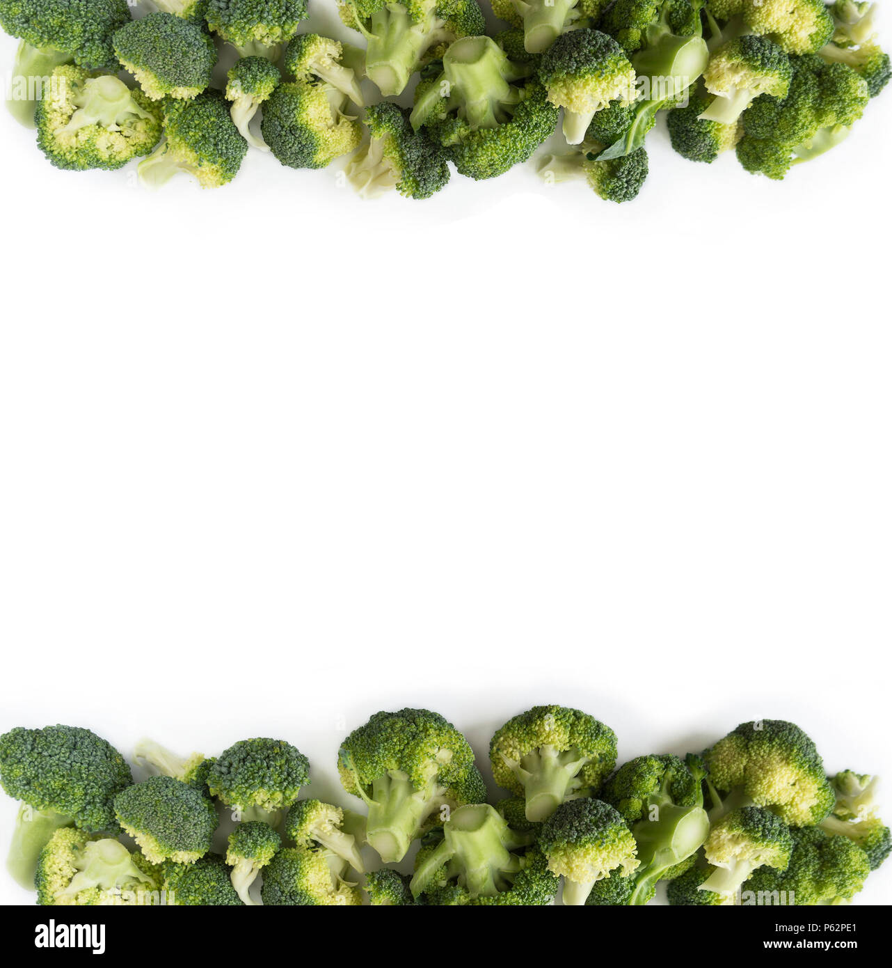 Broccoli at border of image with copy space for text. Broccoli isolated ...
