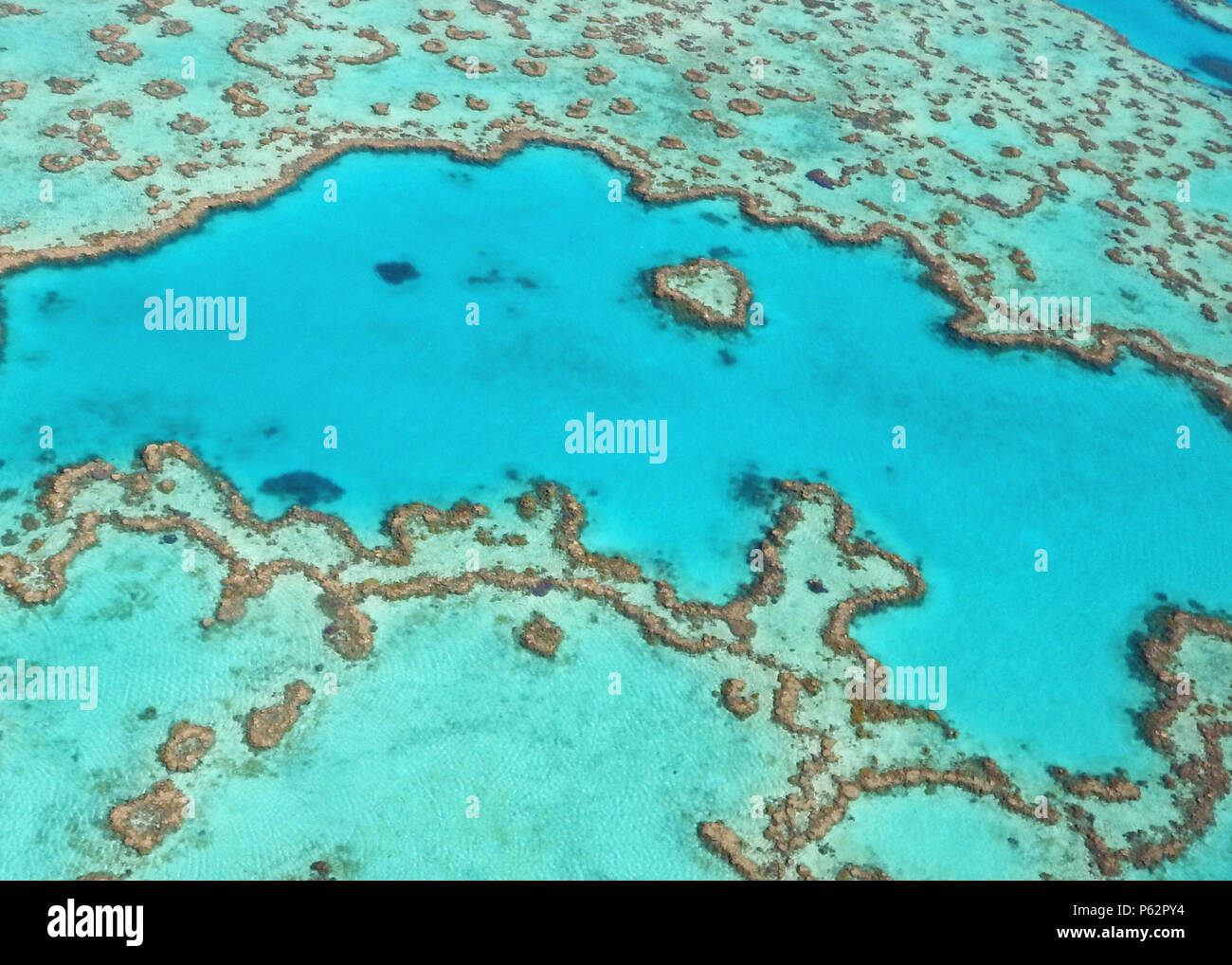 Aerial view of the Great Barrier Reef Stock Photo - Alamy