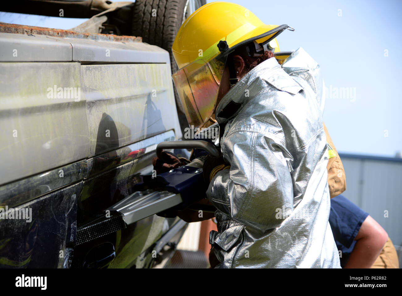 Airman 1st Class Brooke Hunt of the 177th Fighter Wing Fire Department ...