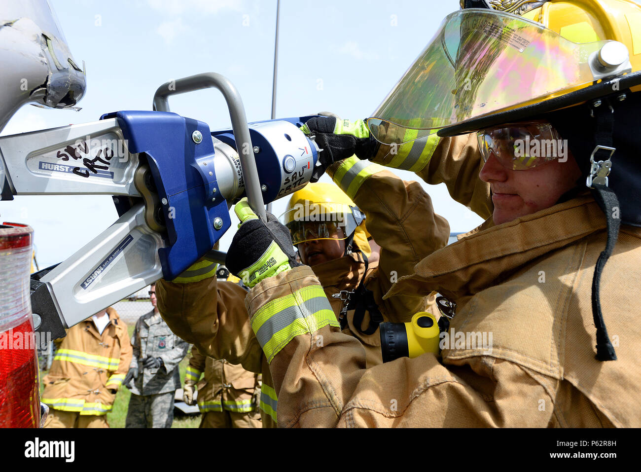 Airman 1st Class Kevin Marin of the 101st Airlift Wing Fire Department ...