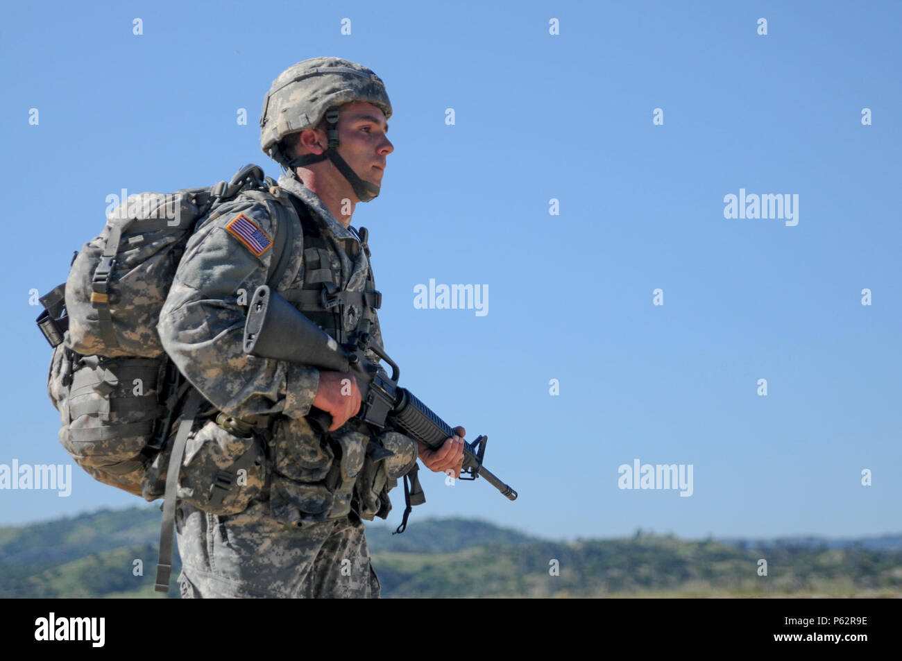 Sgt. Marshall Lane, from 352nd Civil Affairs Command, competes in a ...