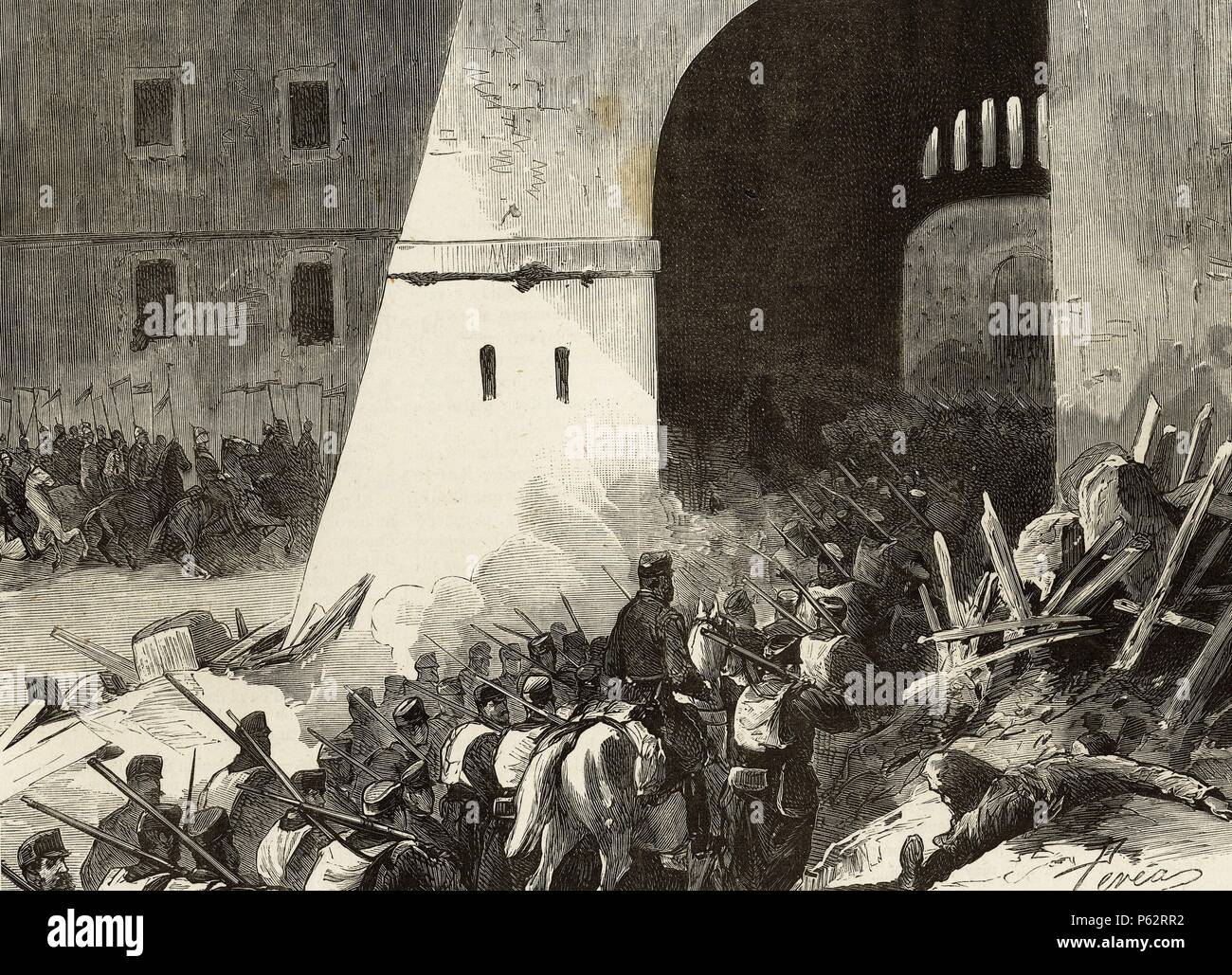 Spain. Third Carlist War (1872-1876). Liberal military Arsenio Martinez ...