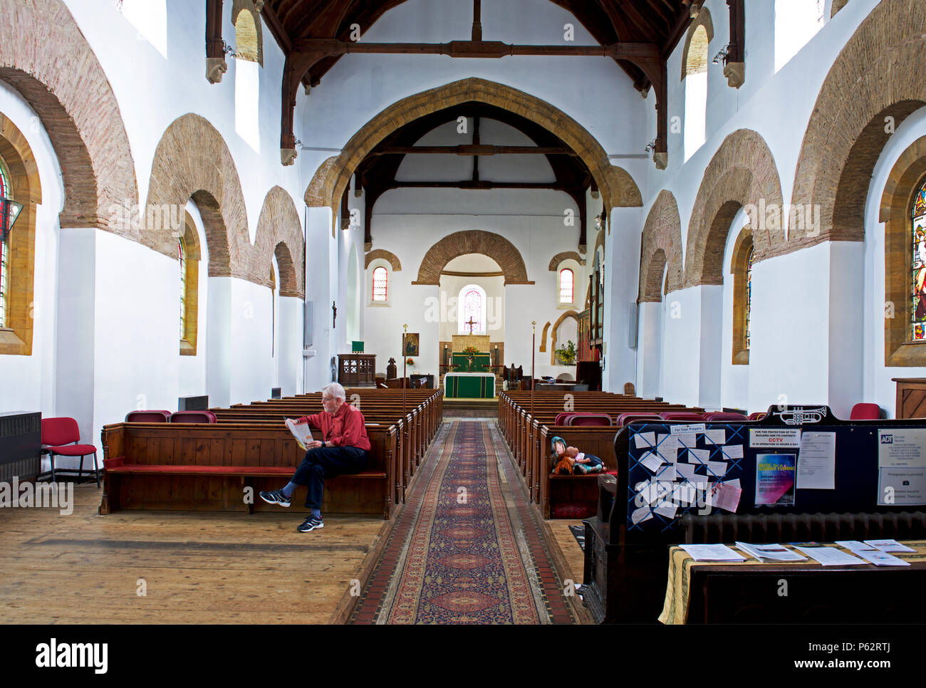 Interior of All Saints Church, Brixworth, Northamptonshire, England UK Stock Photo - Alamy