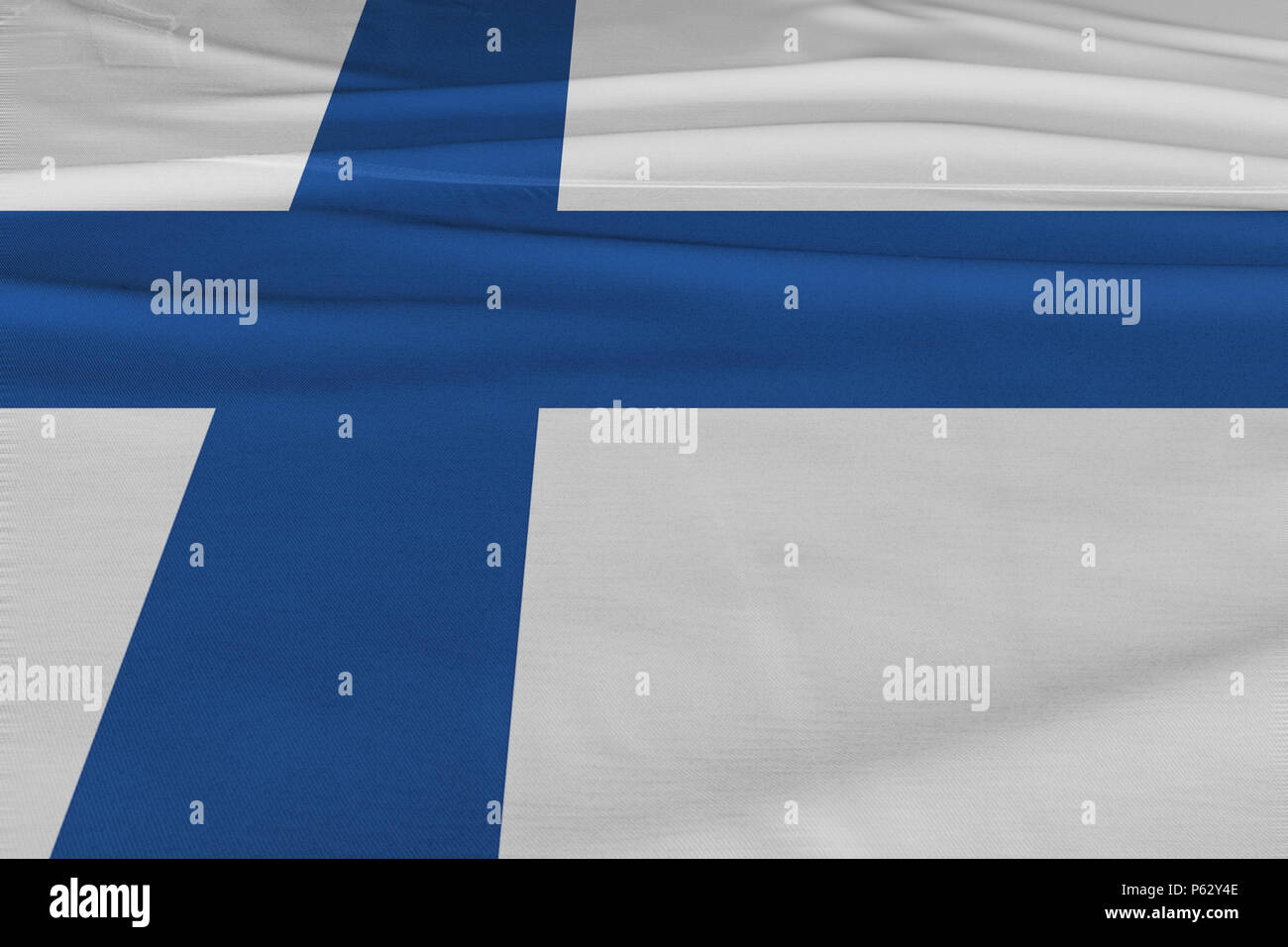 Isolated Finland Flag waving, 3D Realistic Finland Flag Rendered Stock ...