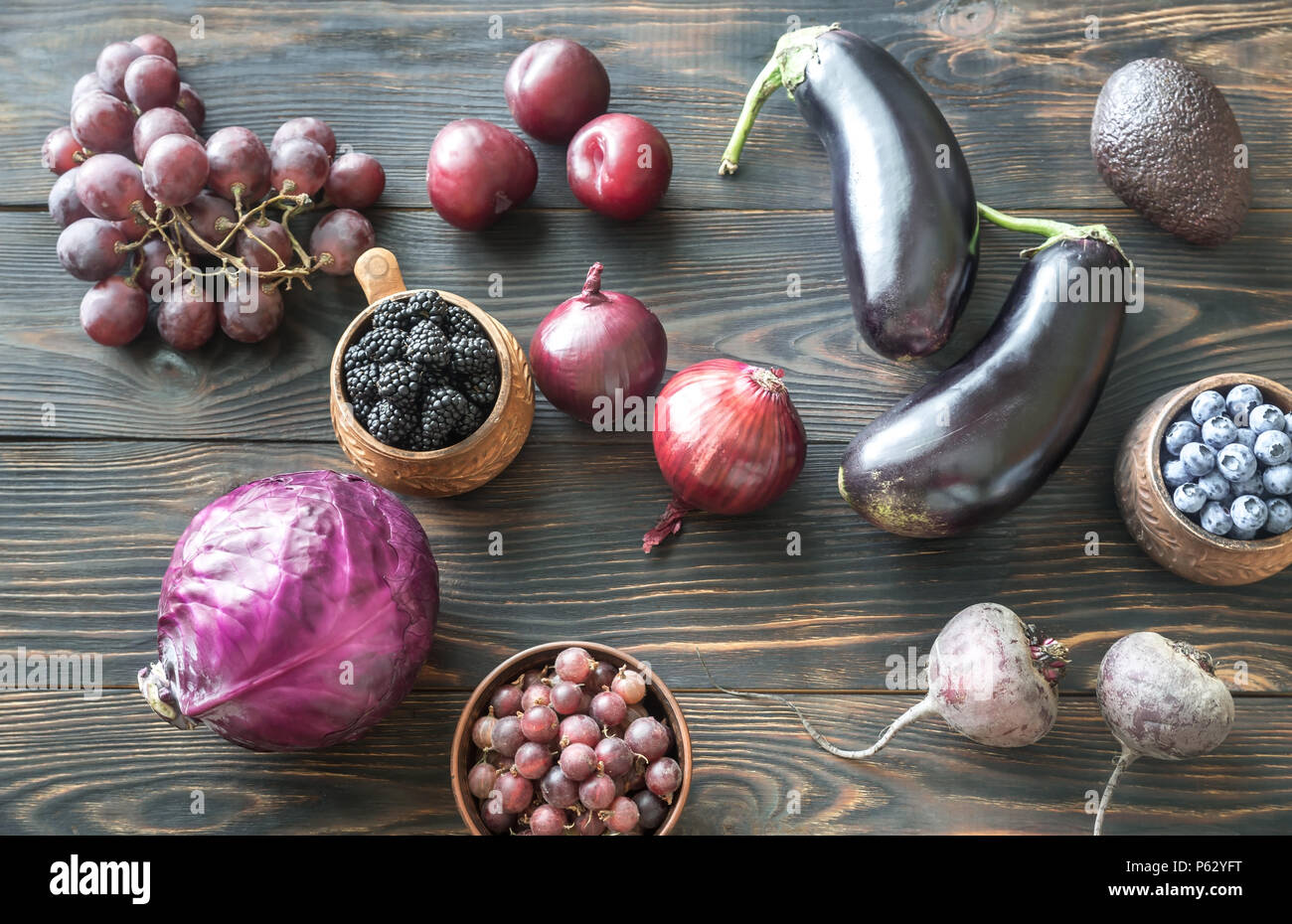 Purple fruits and vegetables Stock Photo - Alamy