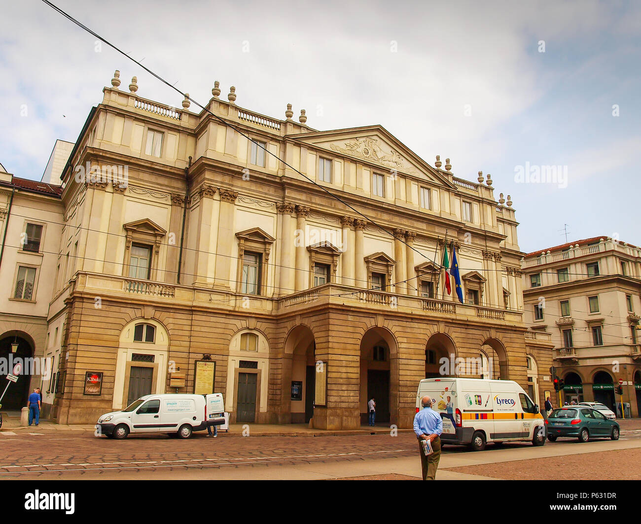 The world famous Scala of Milan for the premieres of Verdi Stock Photo ...