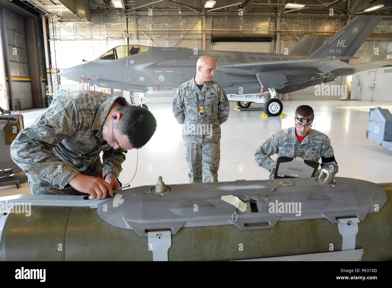 Airman Juan Rivas, 388th Aircraft Maintenance Squadron, evaluator ...