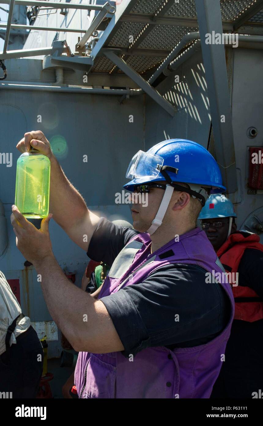 160408-N-GP524-450ATLANTIC OCEAN (April 8, 2016) – Damage Controlman ...