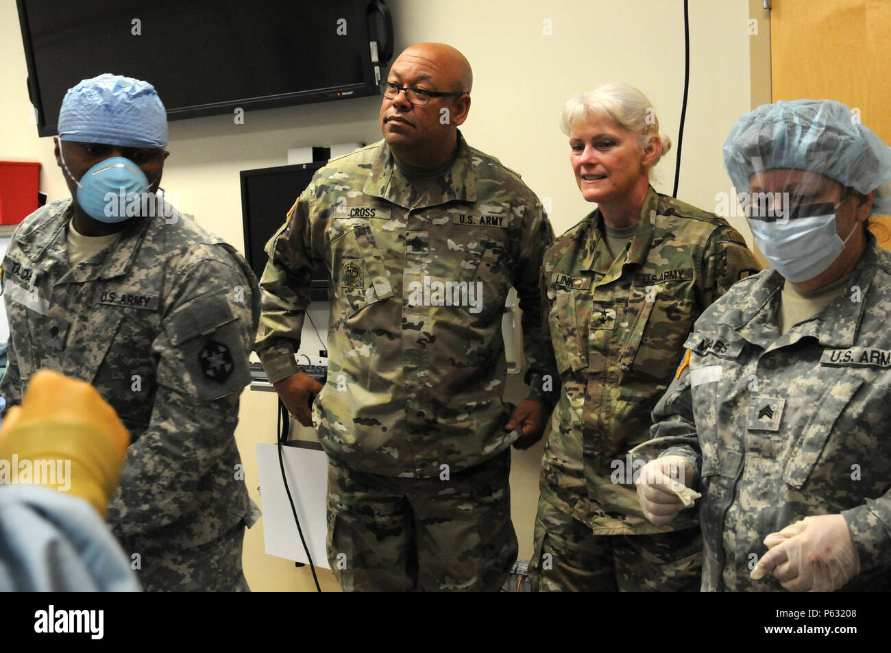Command Sgt. Maj. Marlo V. Cross, Jr. and Maj. Gen. Mary E. Link, the ...