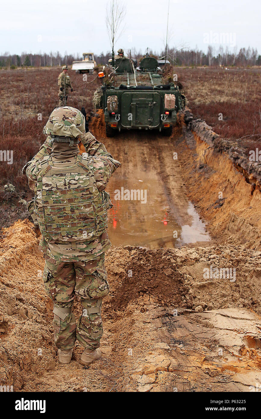 A soldier assigned to Headquarters and Headquarters Troop, 3rd Squadron ...