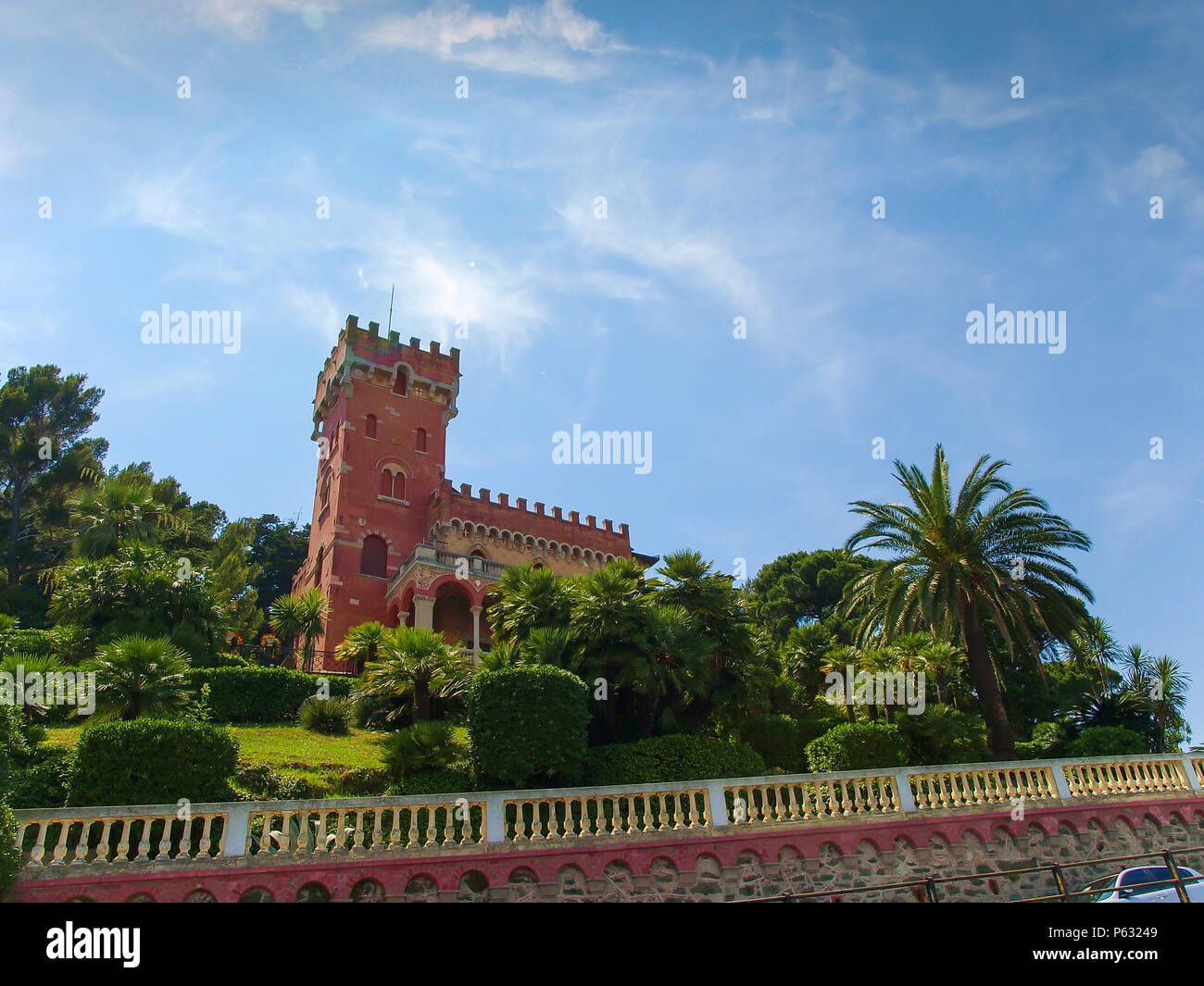 Small castle in Varazze, Italy Stock Photo - Alamy