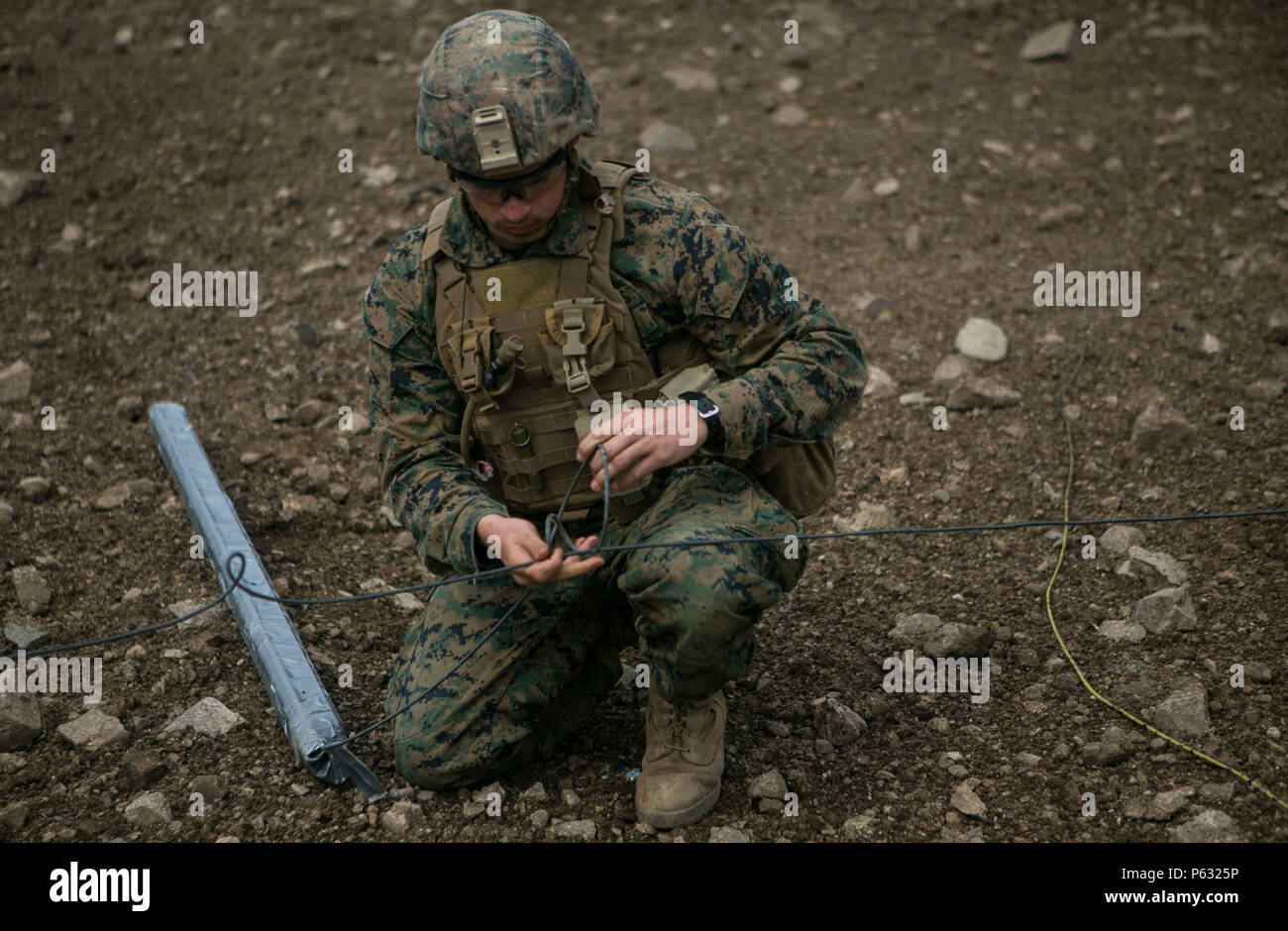 A U.S. Marine with 1st Battalion, 3rd Marine Regiment, also known as ...