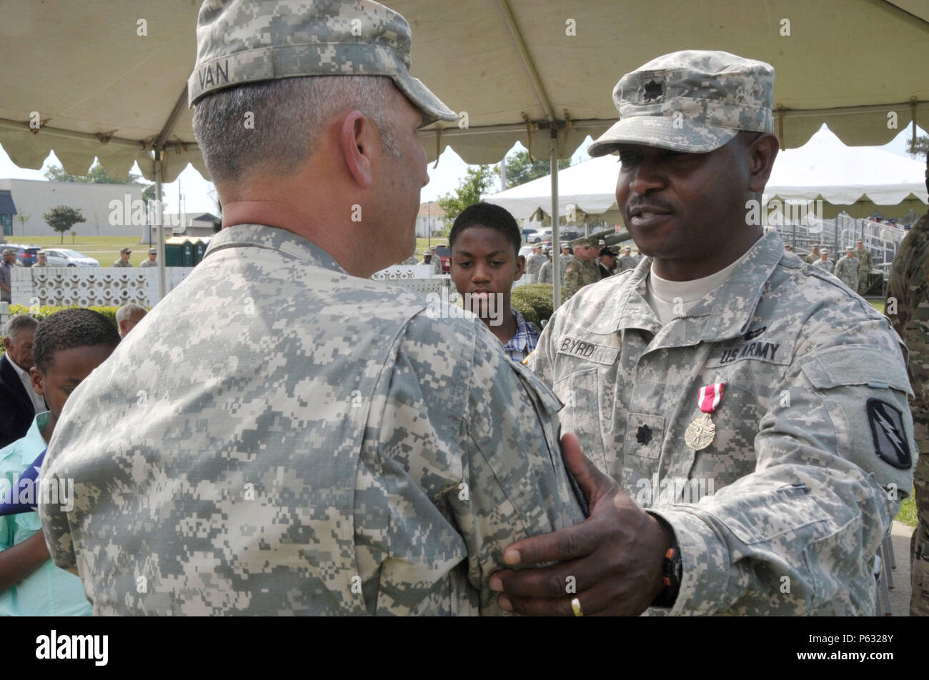 Lt. Col. Jacques Byrd, 2nd Battalion 198th Armored Regiment outgoing ...