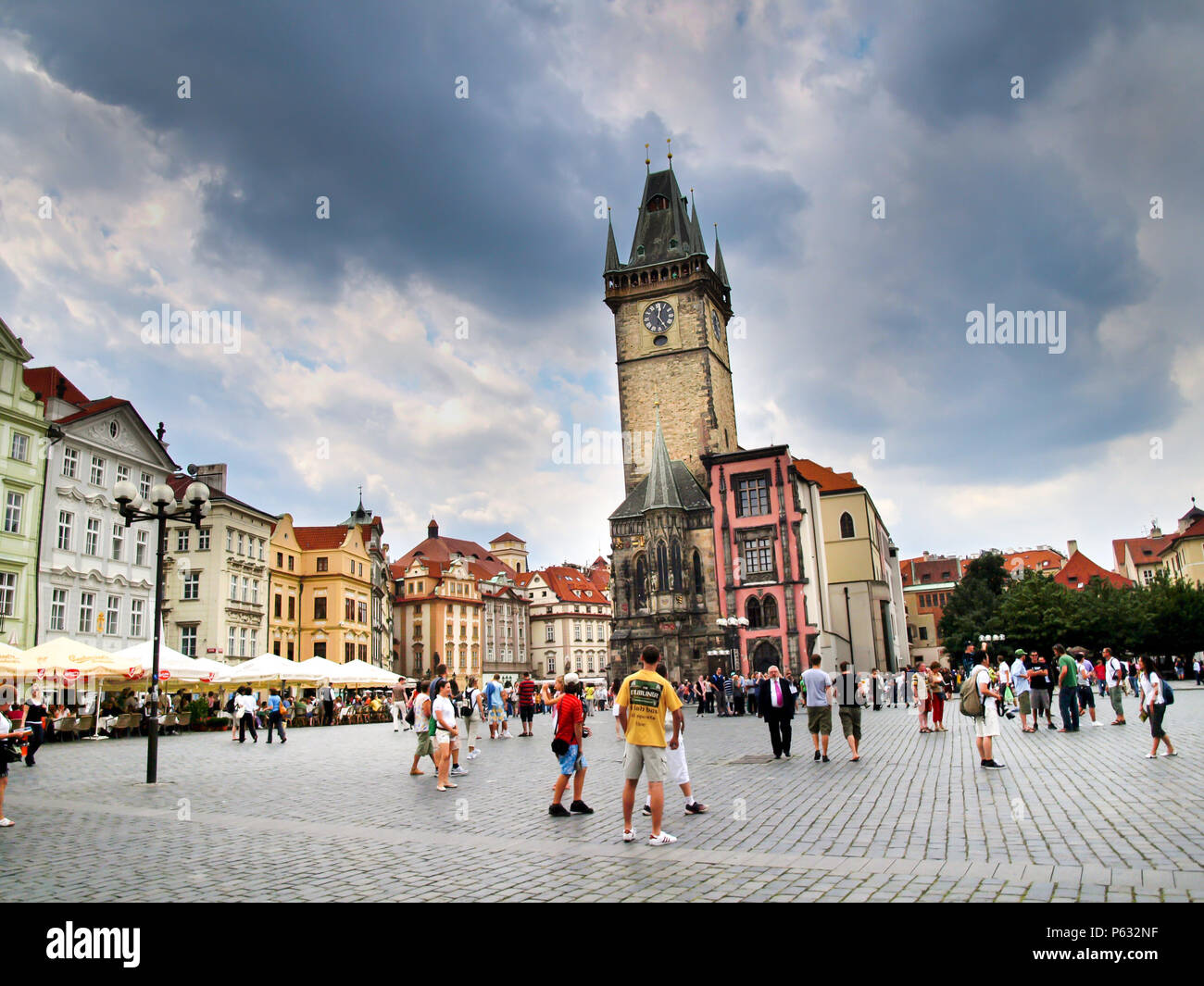 Old town square clock tower hi-res stock photography and images - Alamy
