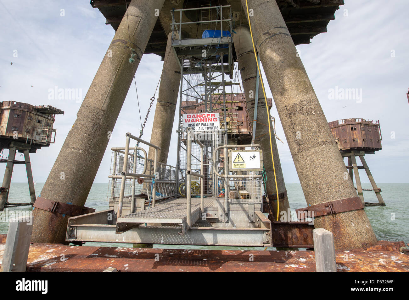 Maunsell Forts - Red Sands sea forts now abandoned, Entrance to the ...