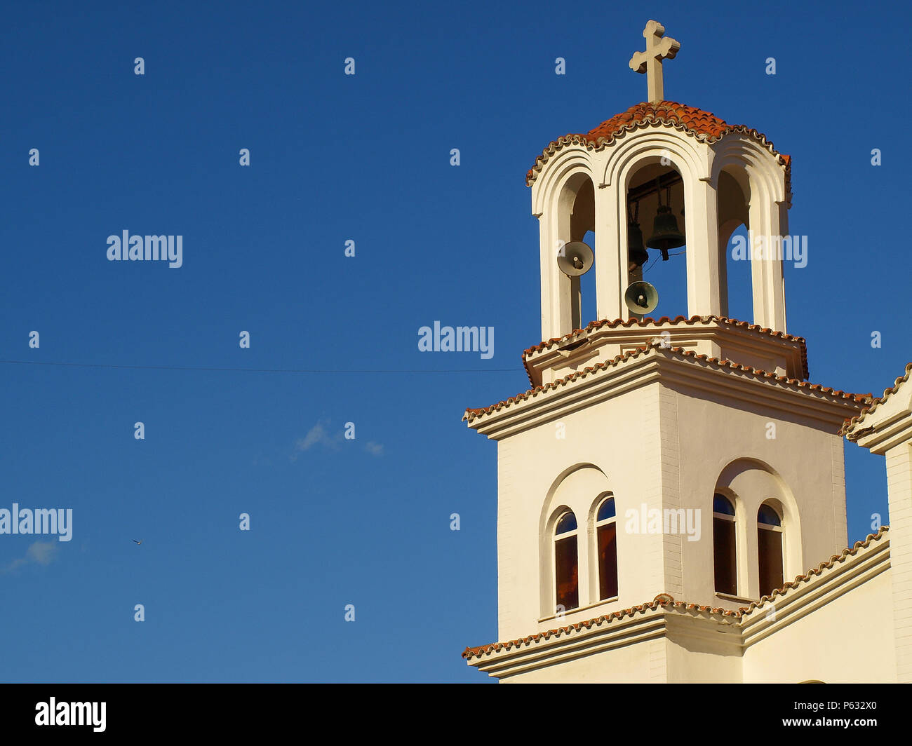 Bell Tower of The St. Paraskevi Church in Paralia Katerinis, Greece ...