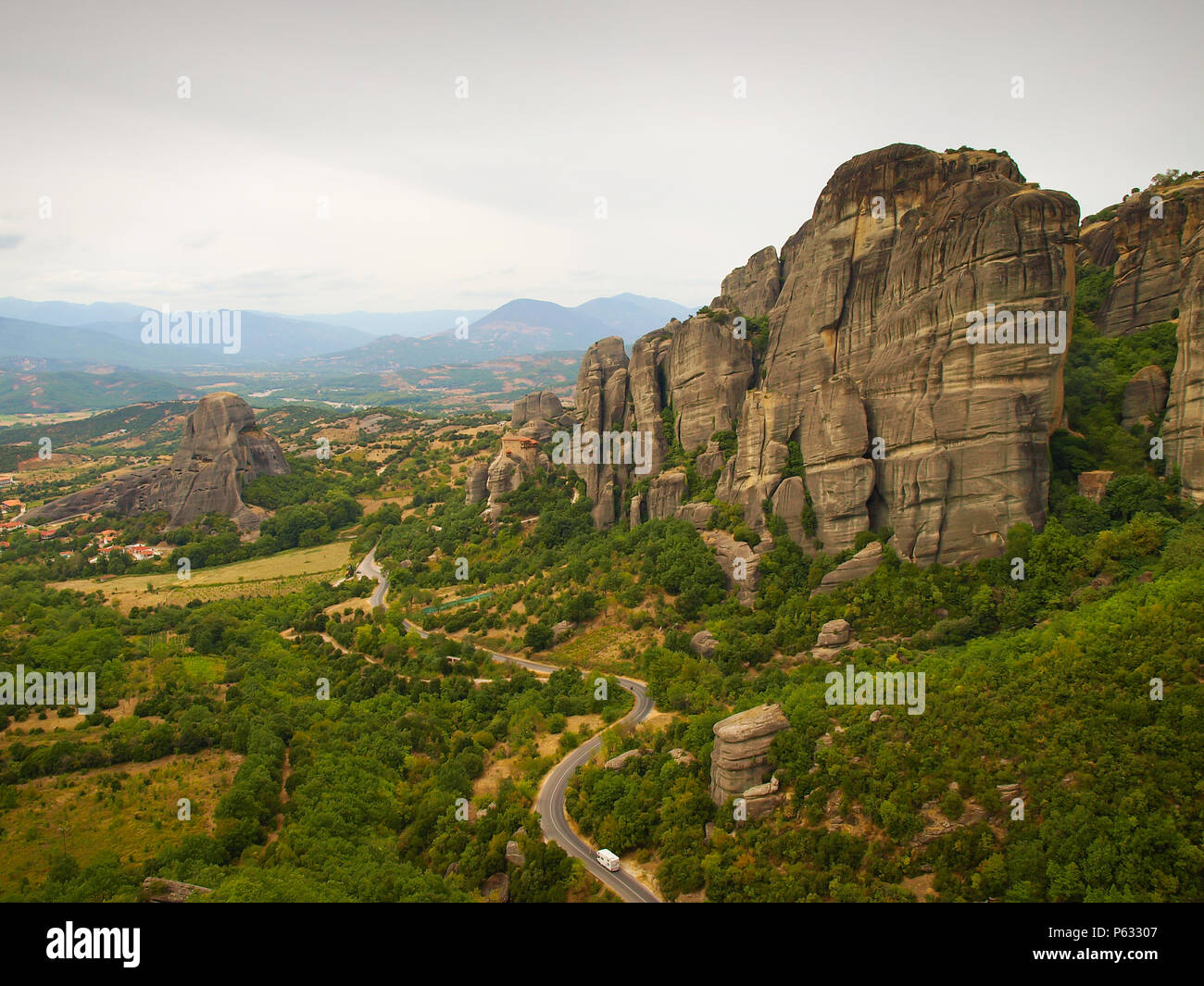 The Monastery of St. Nicholas Anapausas on the extraordinary cliffs at ...