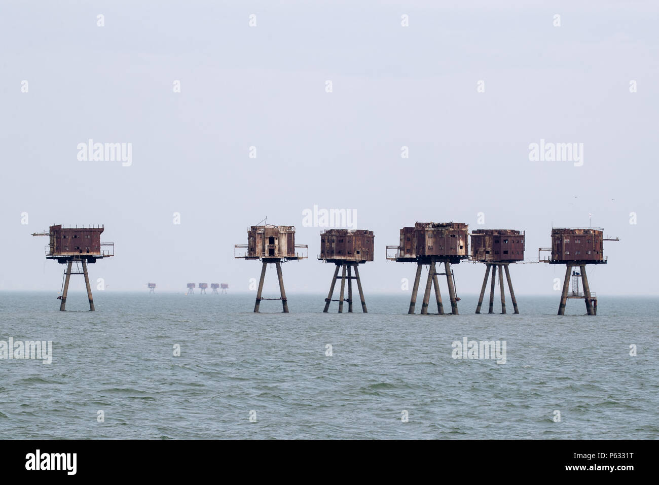 Maunsell Forts - Red Sands sea forts now abandoned, Shivering Sands ...