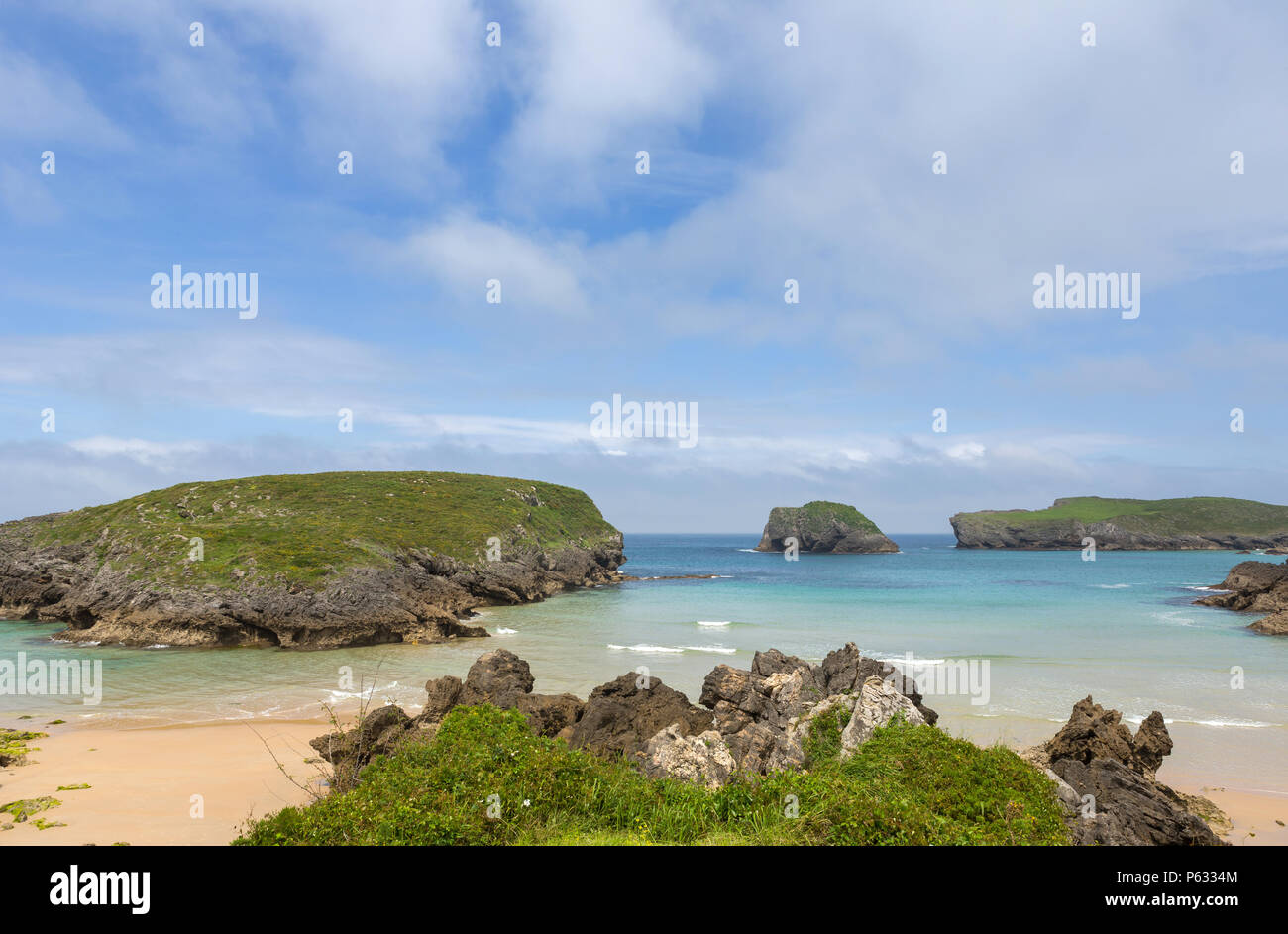 Beach of Barro, in Llanes, Picos de Europa, Spain Stock Photo - Alamy