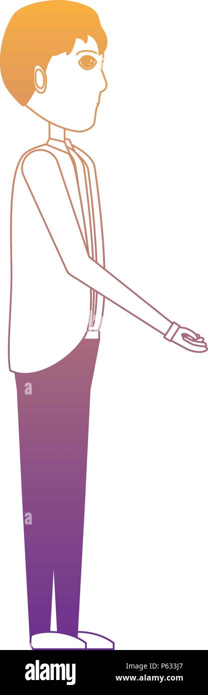 Cartoon businessman standing over white background, colorful design ...