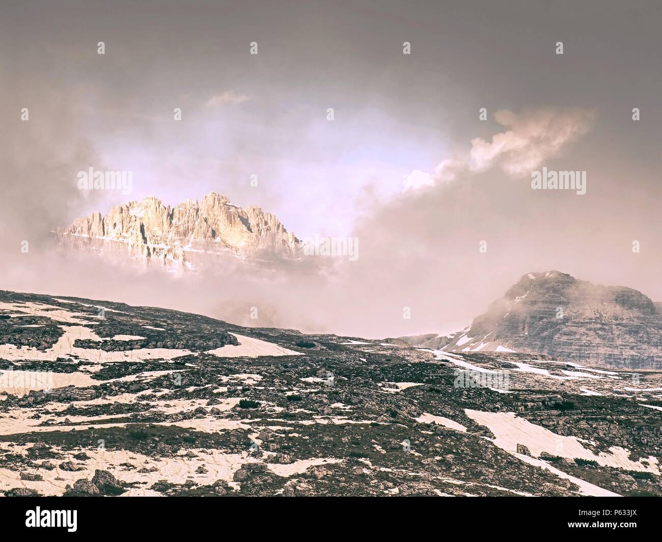Wild mountains calm scene. Lifestyle active travel hiking. Scenic ...