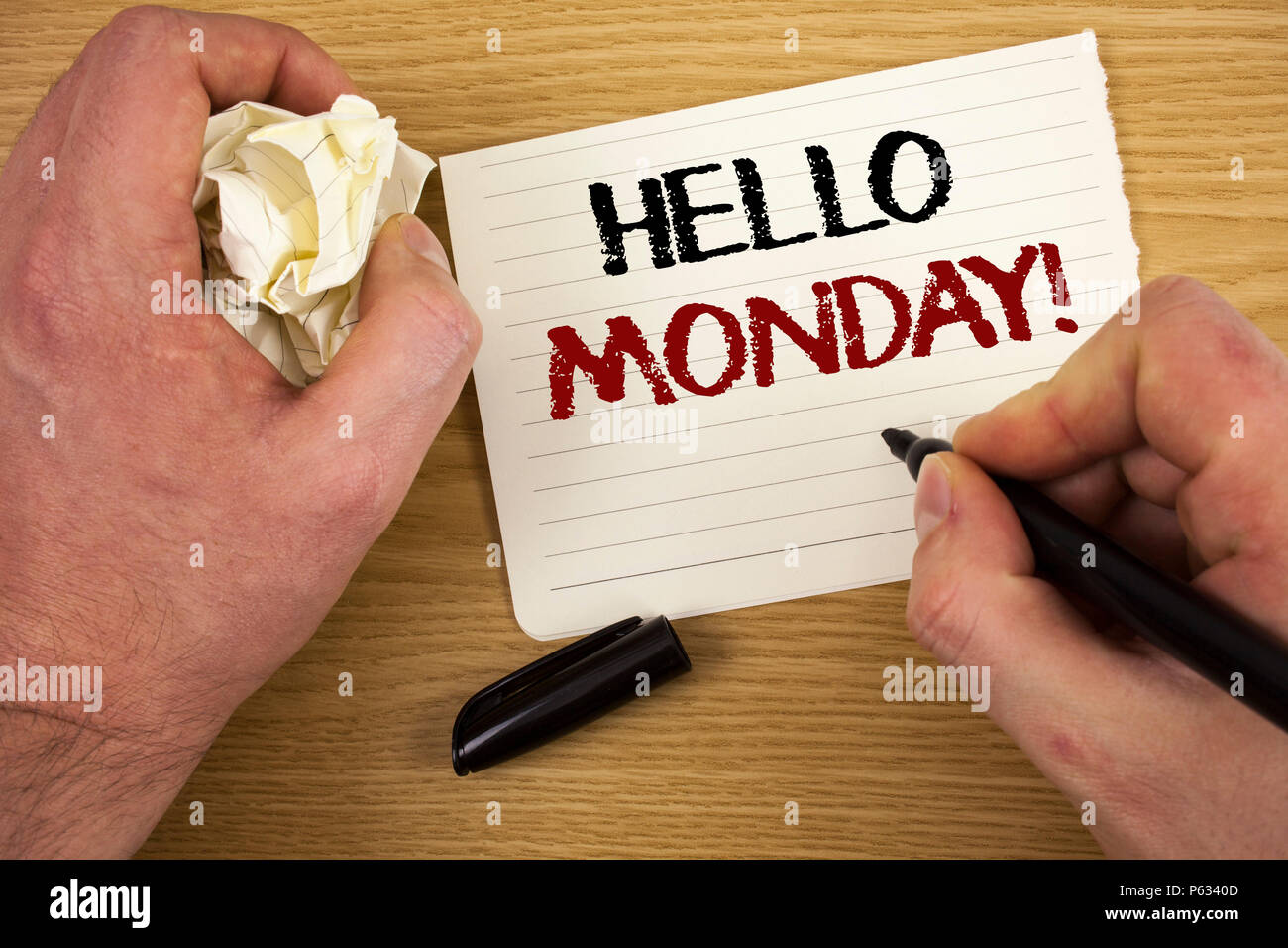 Handwriting text Hello Monday Motivational Call. Concept meaning ...