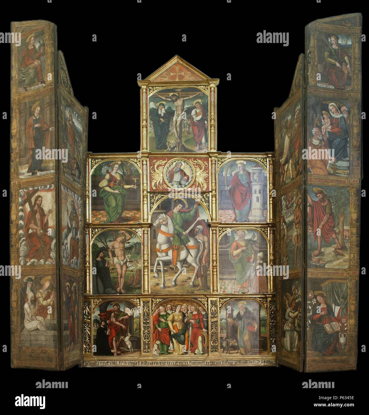 RETABLO DE LA IGLESIA DE SANTA MARIA Stock Photo - Alamy