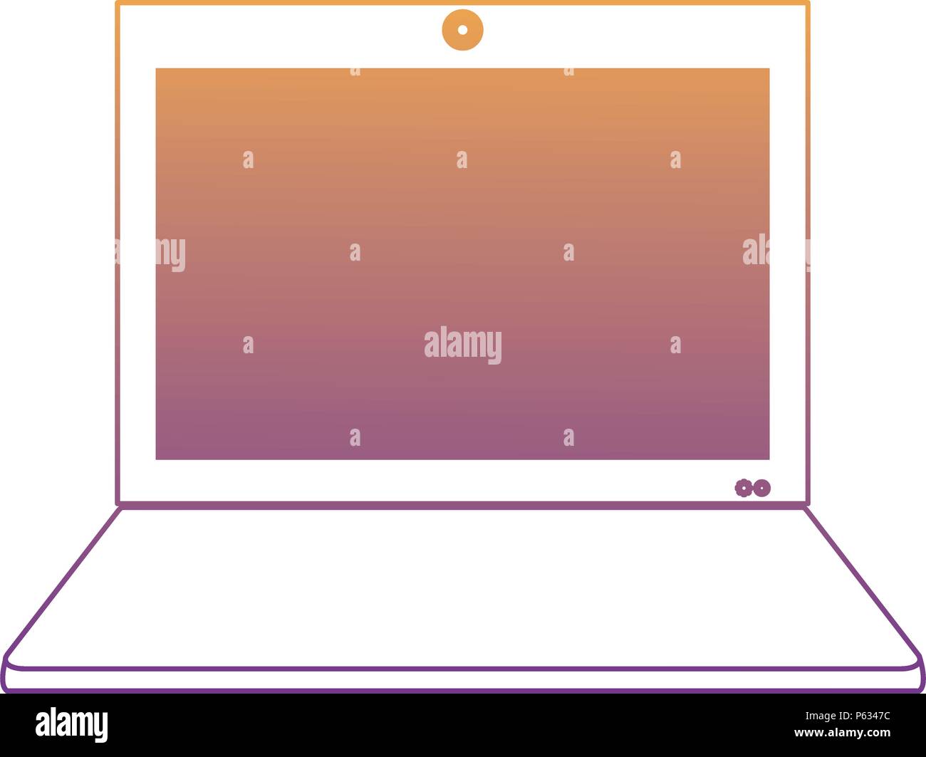 laptop computer icon over white background, vector illustration Stock ...