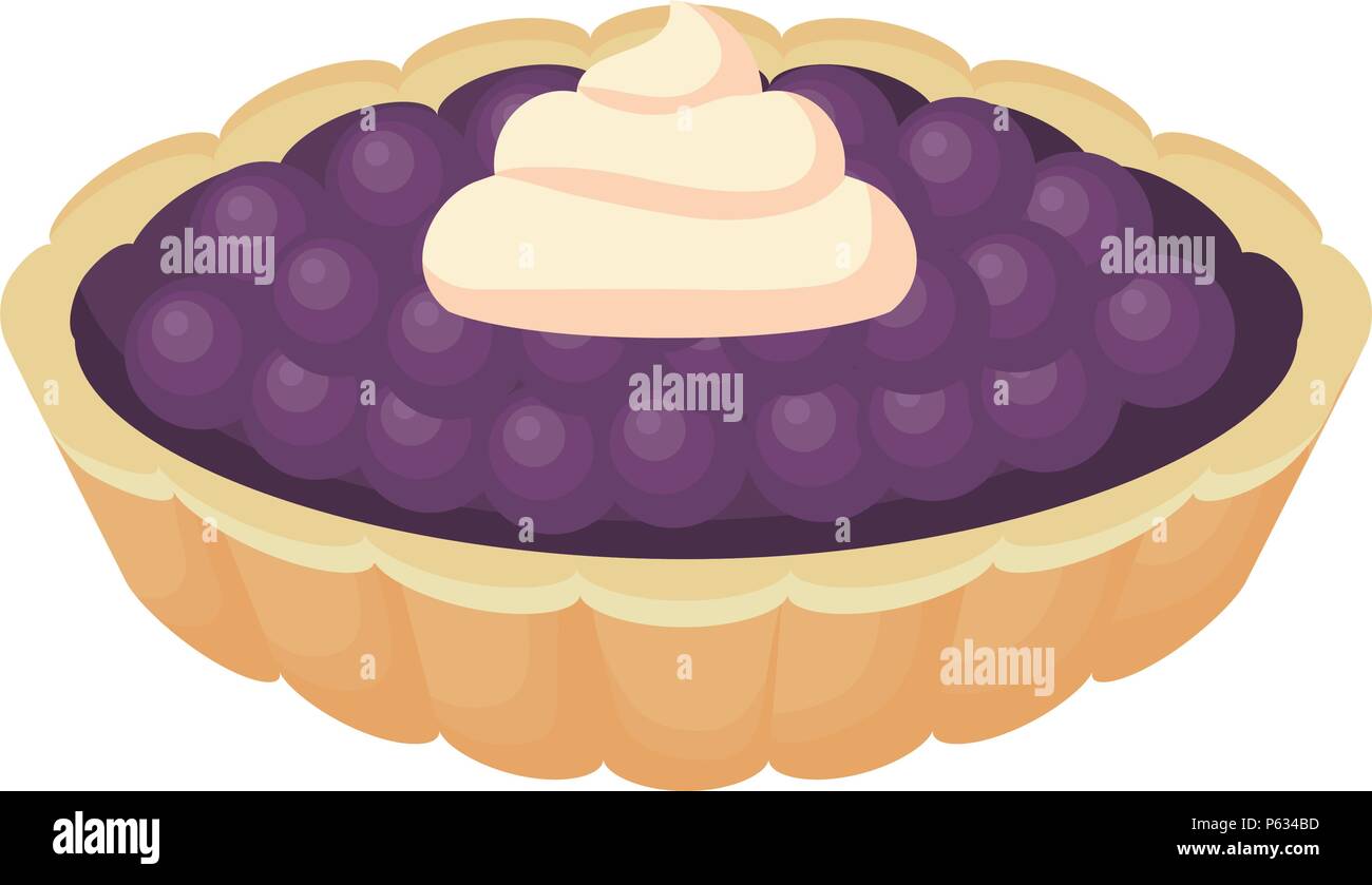 sweet pie icon over white background, vector illustration Stock Vector ...
