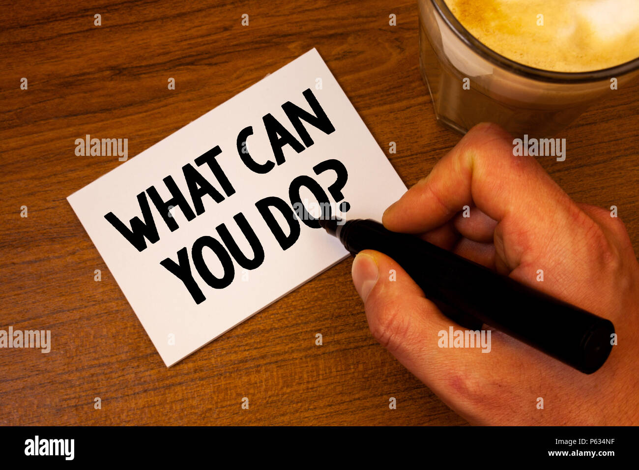 Conceptual hand writing showing What Can You Do Question. Business ...