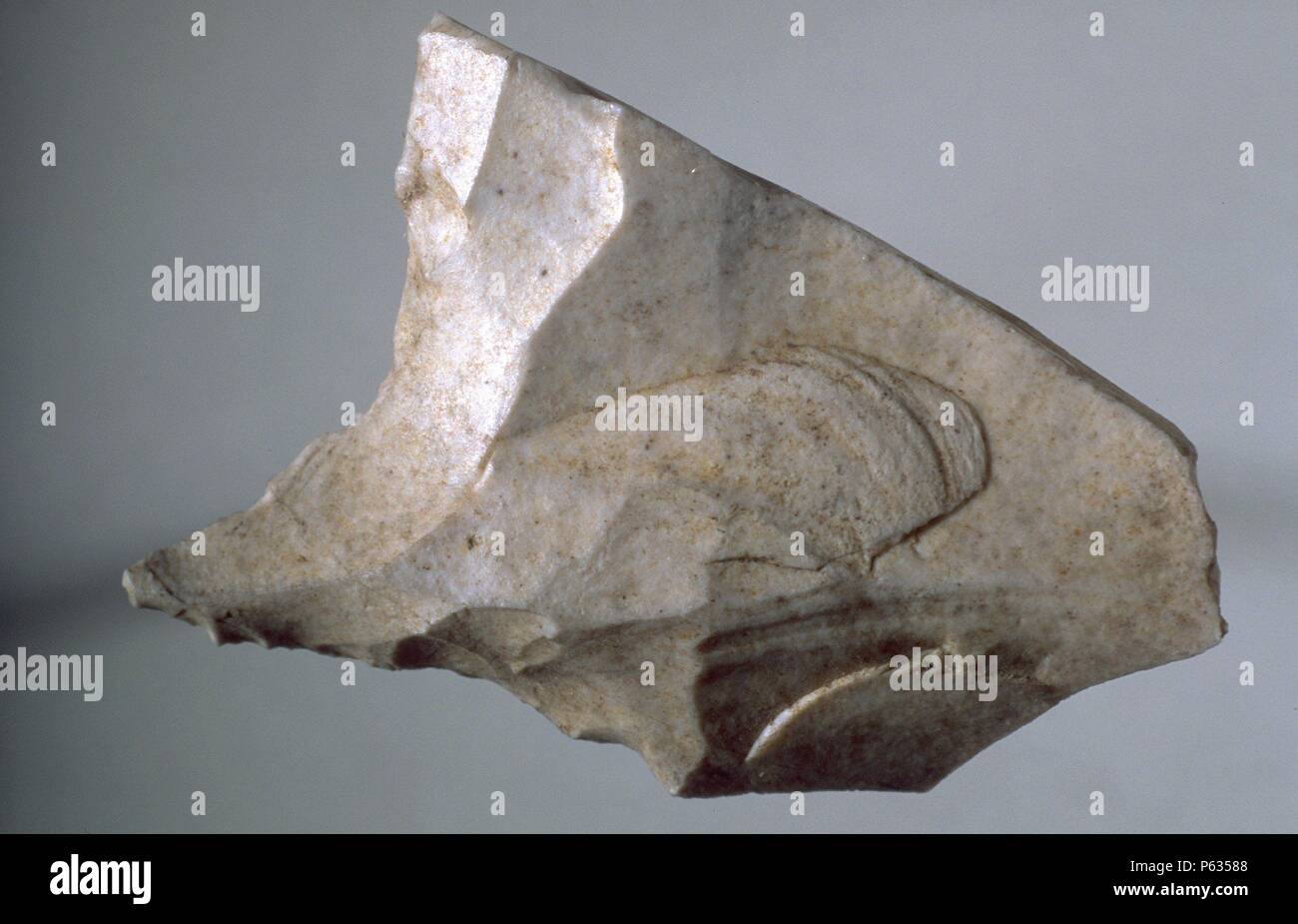 BURIL. PALEOLITICO. (DEPOSITO: MUSEO ARQUEOLOGICO NACIONAL Stock Photo ...